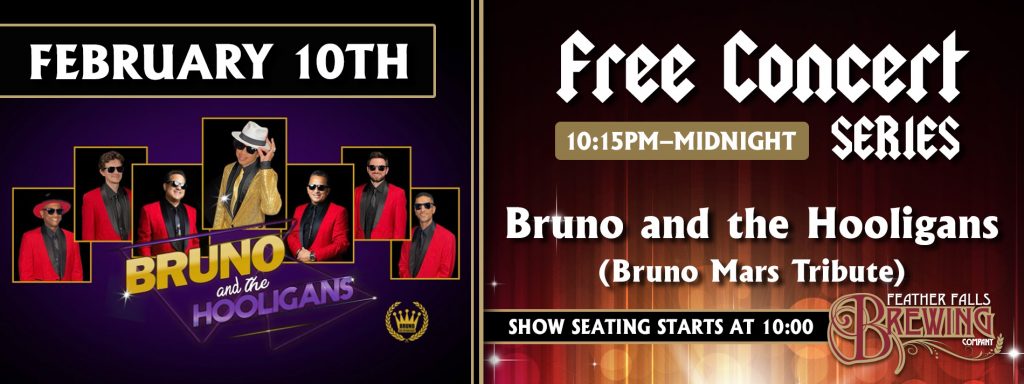 Bruno & the Hooligans (Bruno Mars Tribute) – Feather Falls Casino